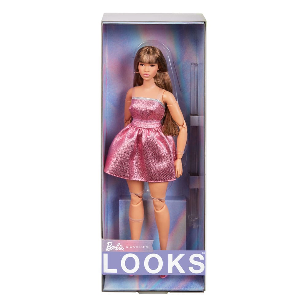 Barbie Signature Barbie Looks Puppe Model #24 Curvy, Pink Mini Dress ...